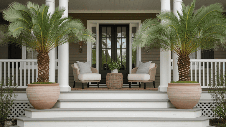 10 Creative Front Yard Palm Tree Landscape Ideas - Randy Lemmon