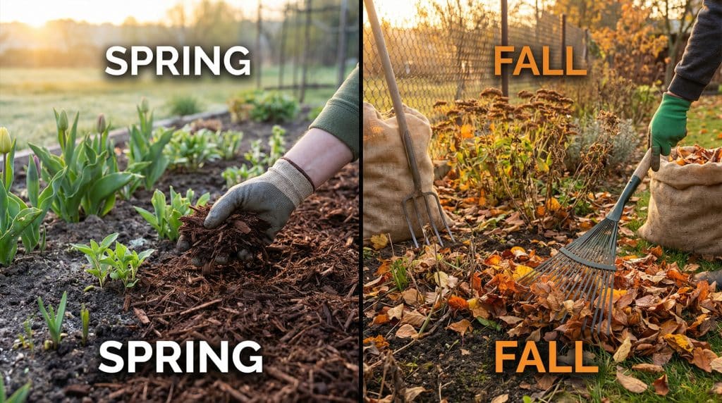 Best Time To Mulch: Spring Vs Fall And How To Choose - Randy Lemmon